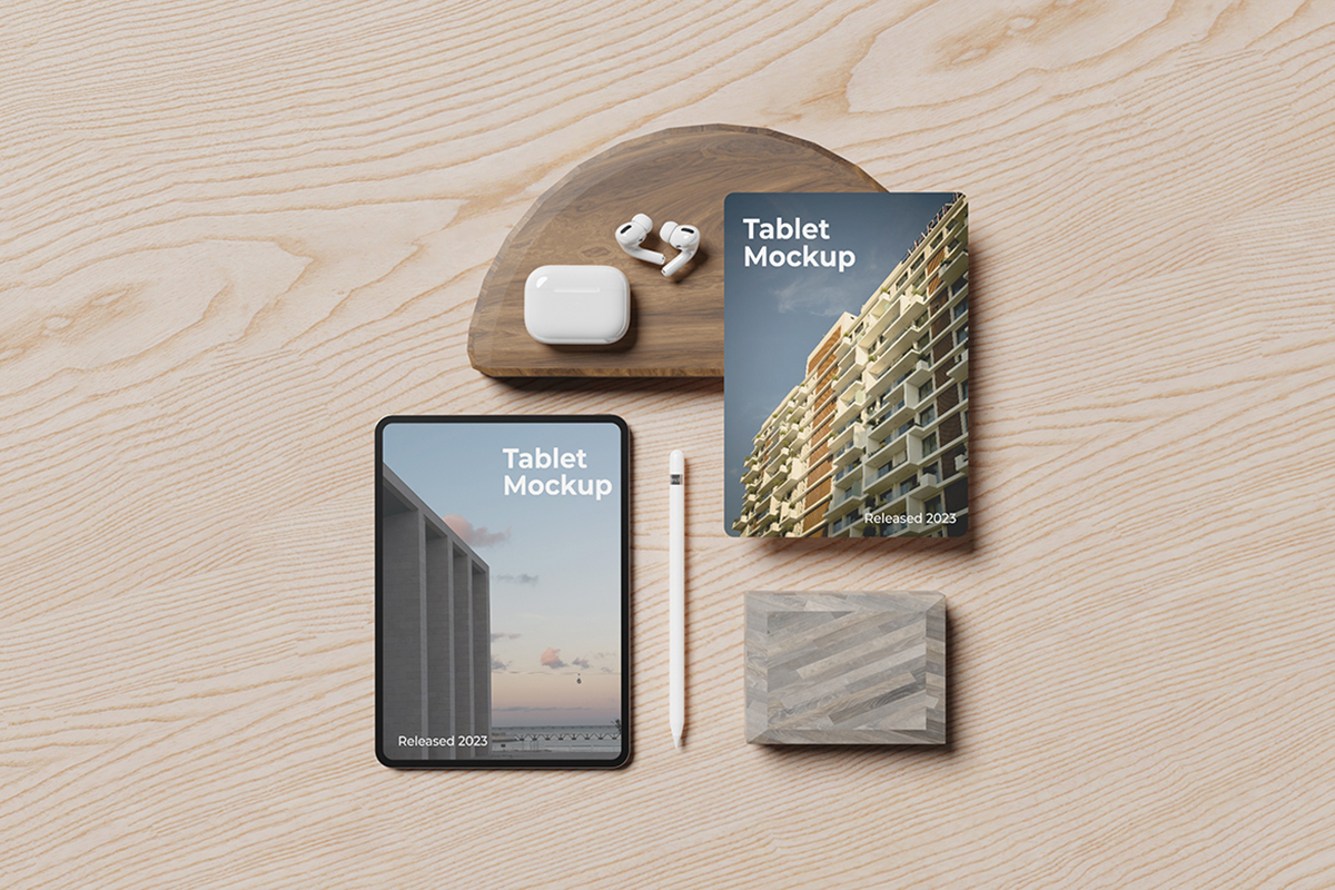 Realistic Tablet Mockup for UI Design – Mockup Field