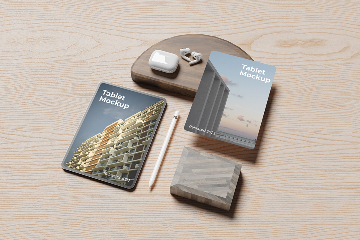 Realistic Tablet Mockup for UI Design – Mockup Field
